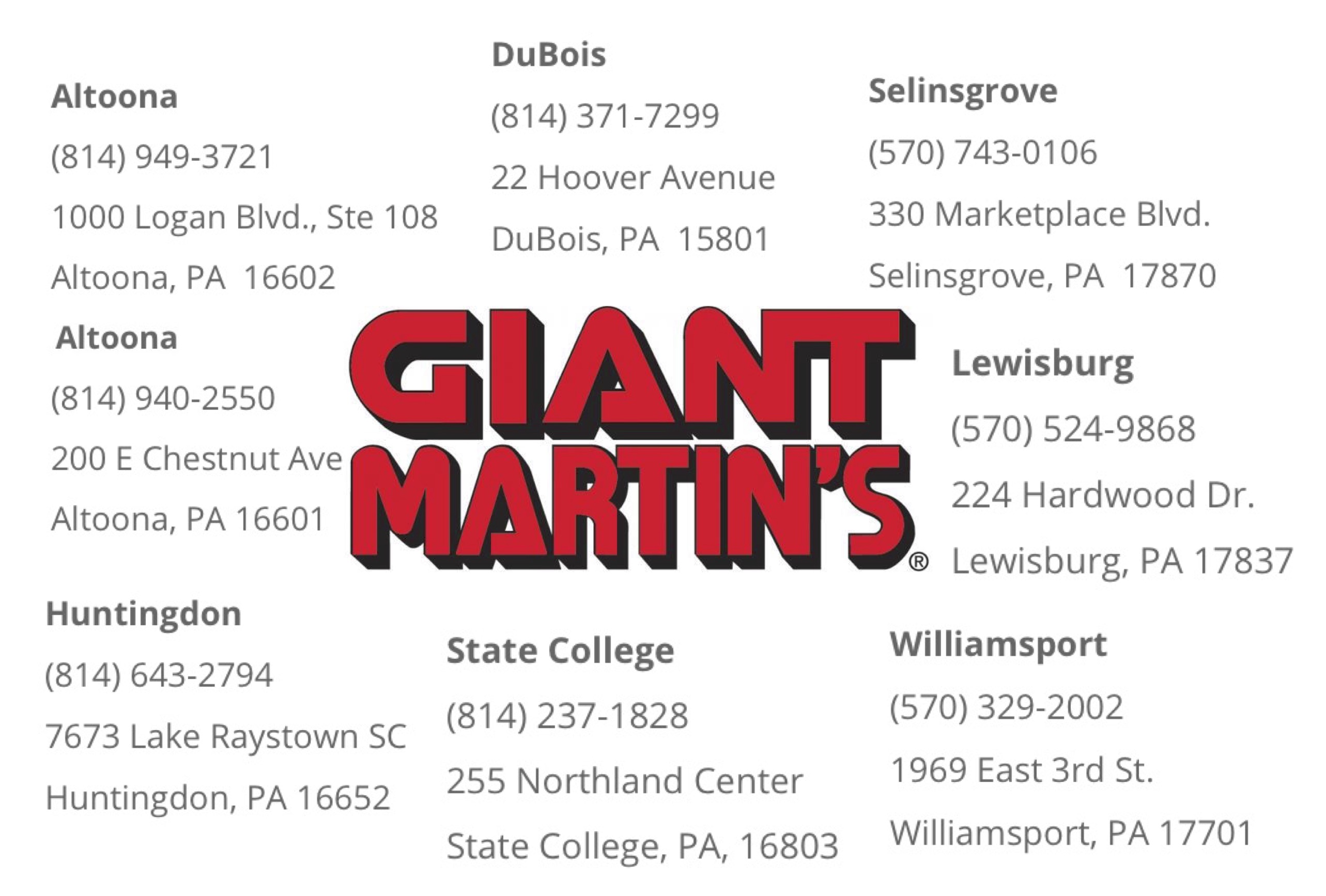 Giant Martins All Stores - Mount Nittany Vineyard & Winery